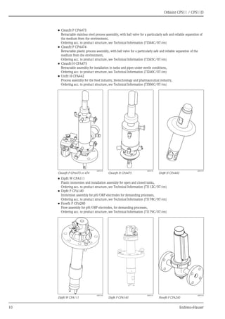 Orbisint cps11 cps11 d-endress+hauser datasheet-ph electrodes | PDF