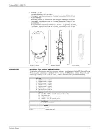 Orbisint cps11 cps11 d-endress+hauser datasheet-ph electrodes | PDF