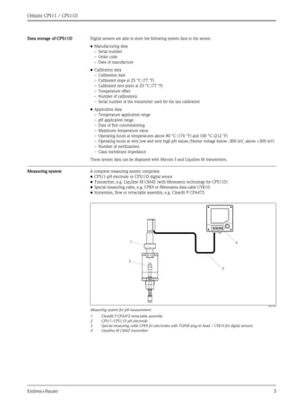 Orbisint cps11 cps11 d-endress+hauser datasheet-ph electrodes | PDF