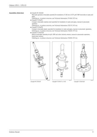 Orbisint cps11 cps11 d-endress+hauser datasheet-ph electrodes | PDF