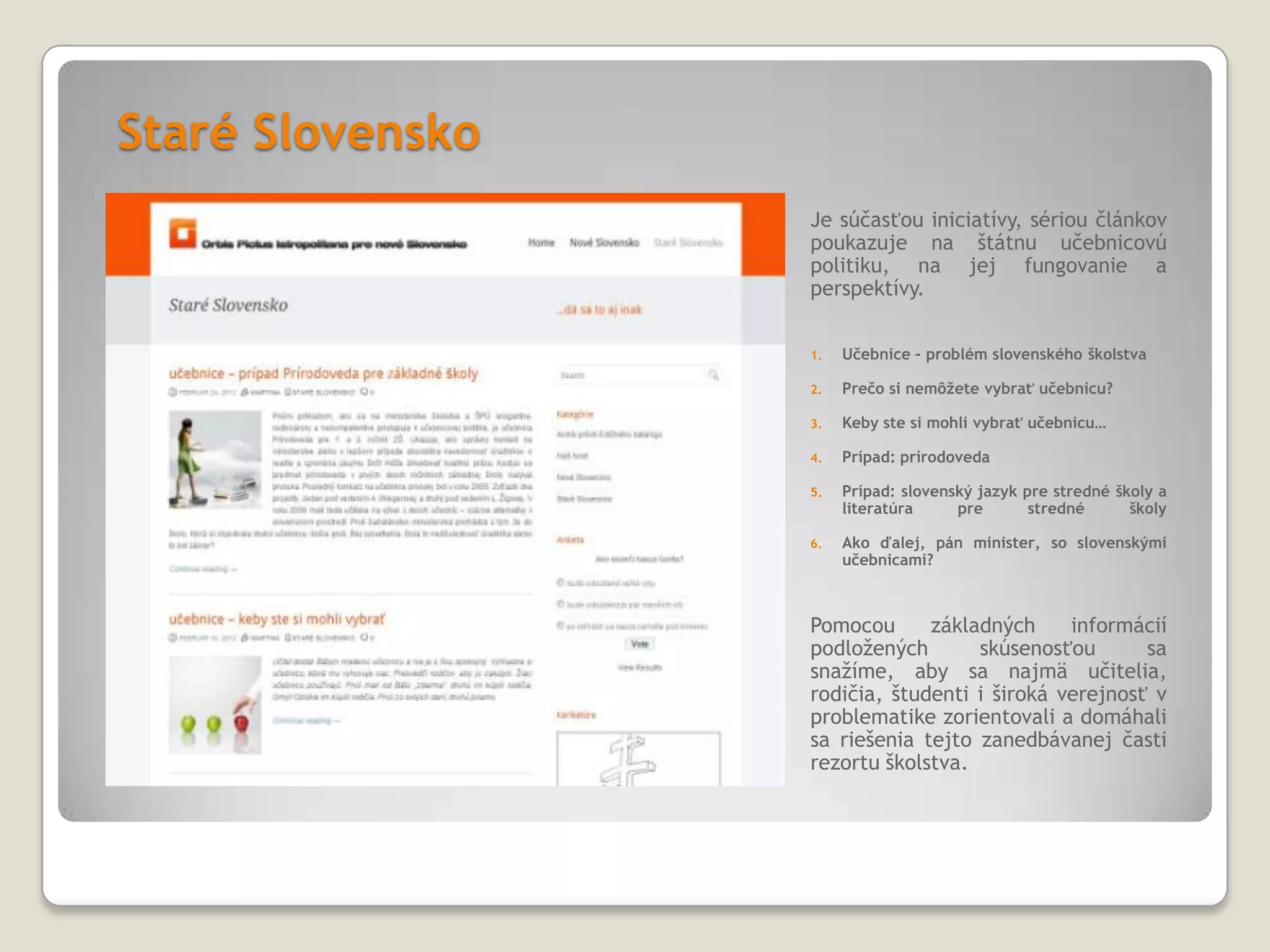 Orbis Pictus Istropolitana pre nové Slovensko | PPTX