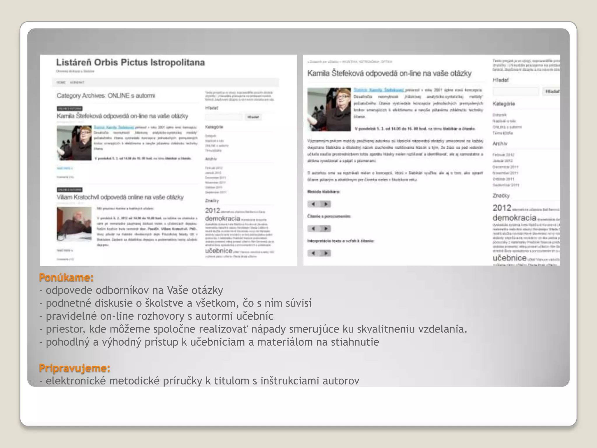 Orbis Pictus Istropolitana pre nové Slovensko | PPTX