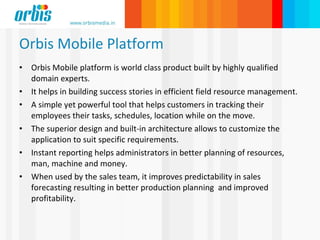 Orbis Product Overview And Utility | PPT