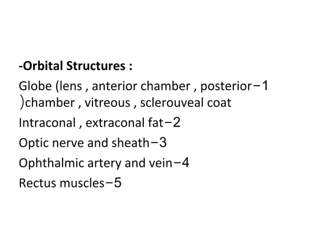 Diagnostic Imaging of Orbital Lesions | PPT