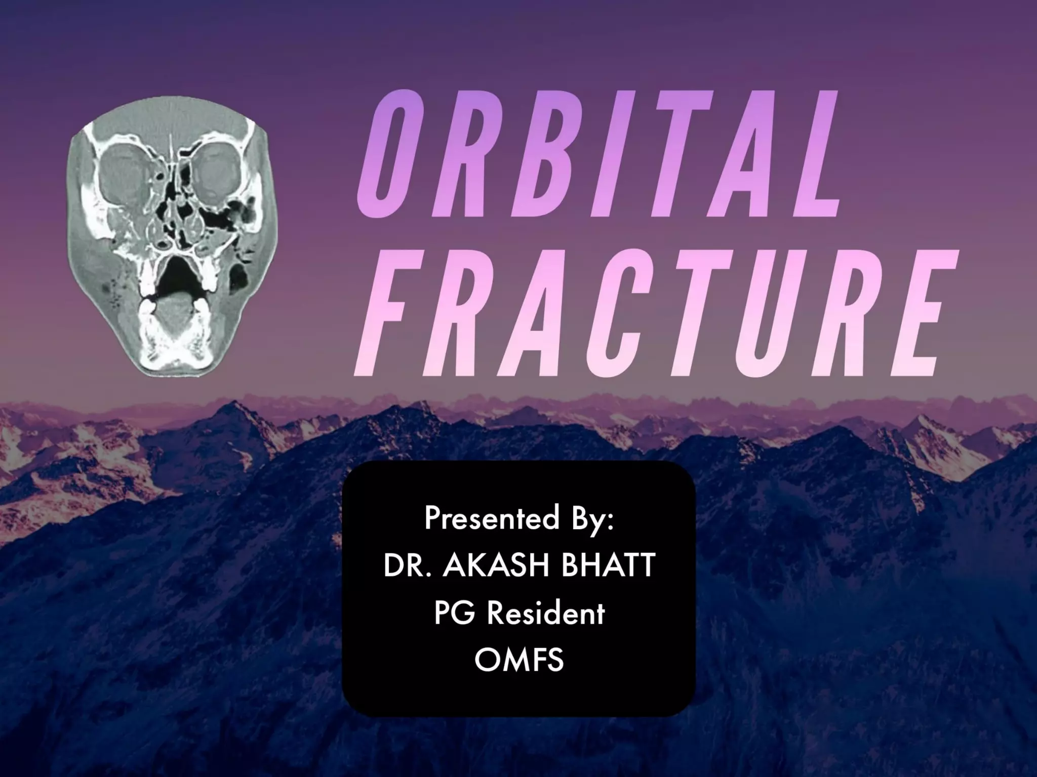 Orbital Fracture And Management Ppt