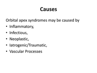 Orbital apex syndrome | PPTX