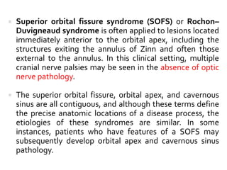 Superior Orbital Fissure Syndrome