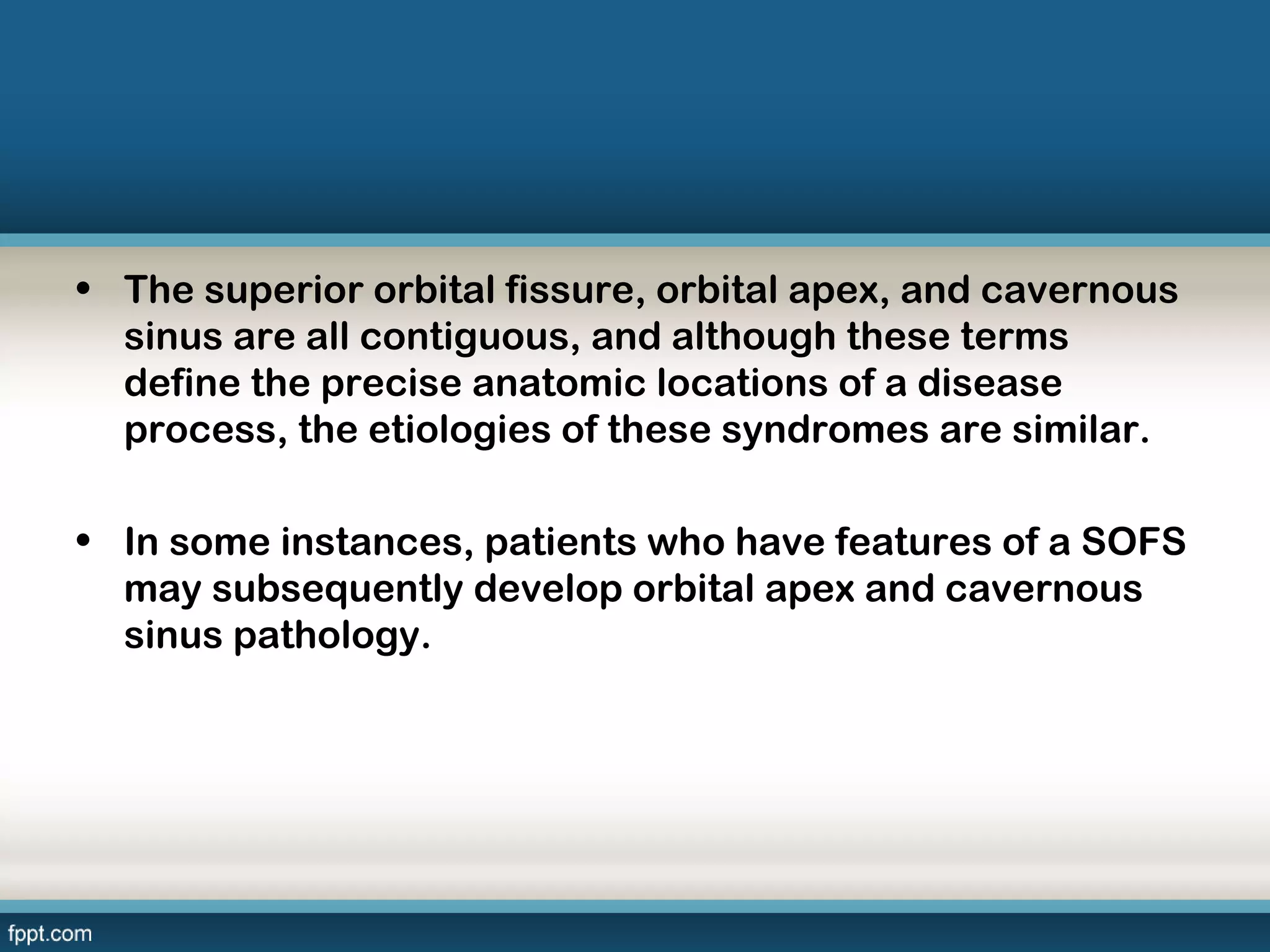 Orbital apex syndrome | PPT