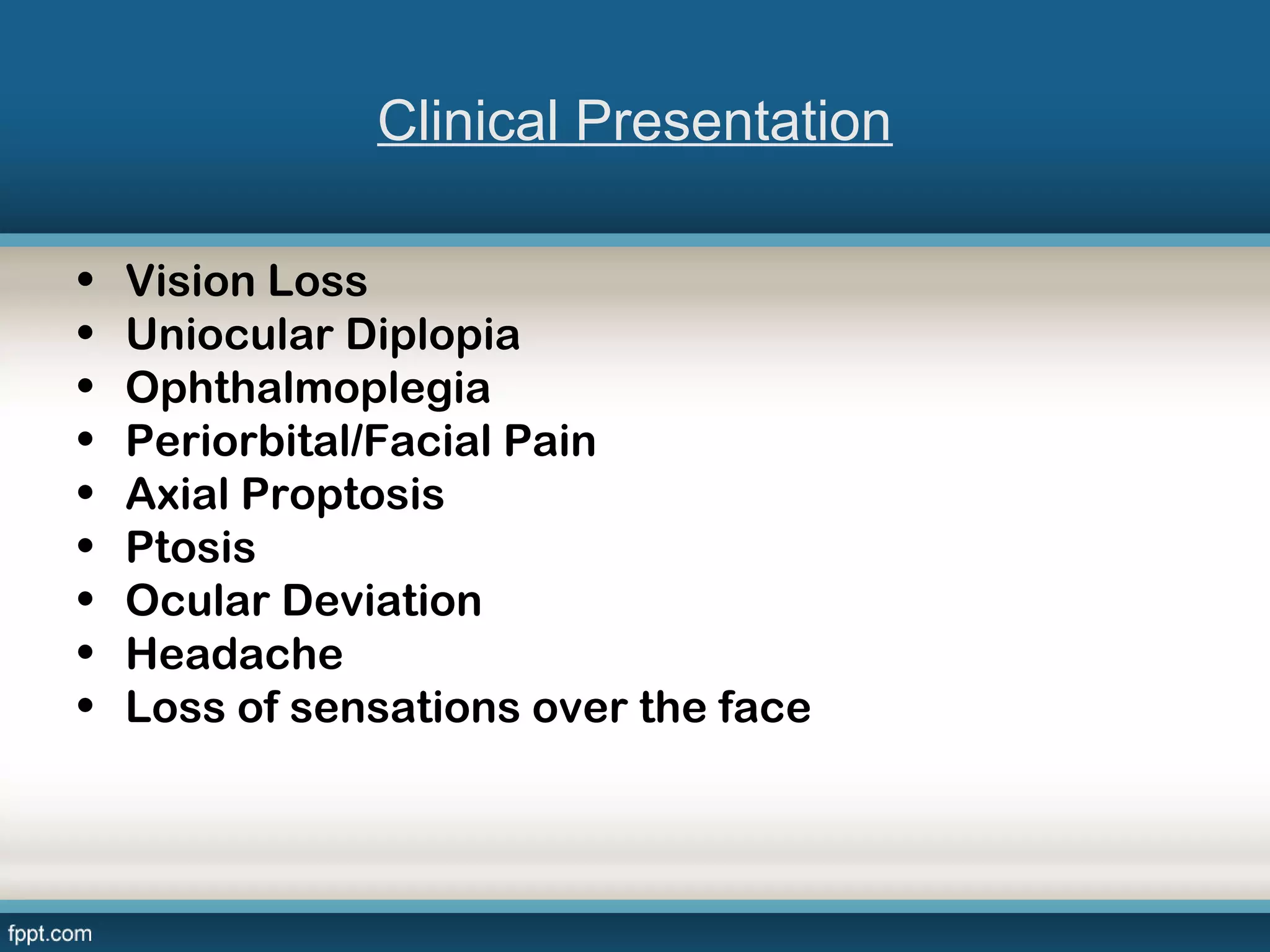 Orbital apex syndrome | PPT