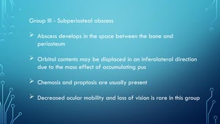 orbital c subperiosteal abscess and orbital contents | PPTX