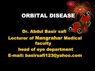 Orbital disaese lec by dr abdul basir safi | PDF