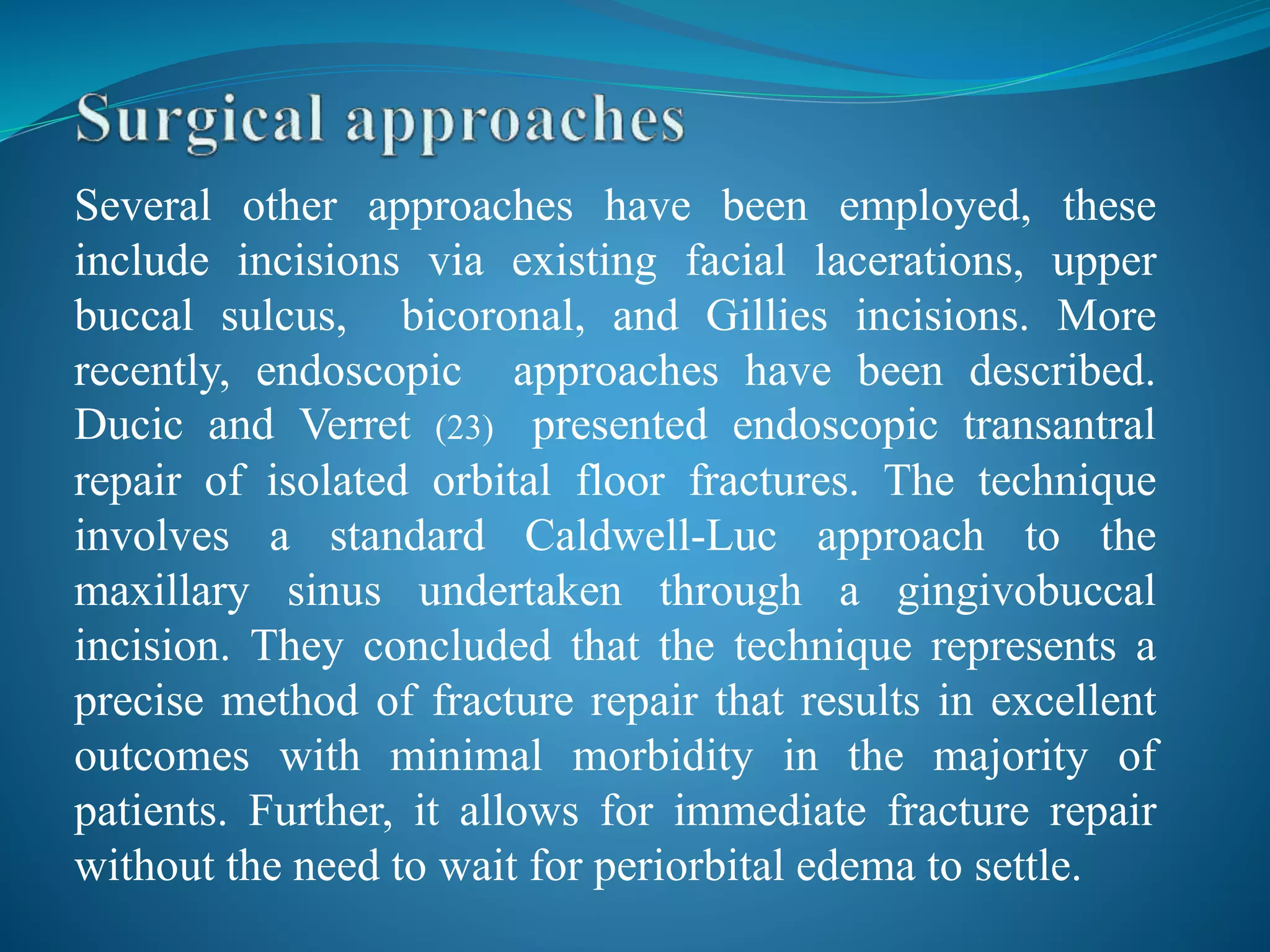 Orbital floor blow out fractures | PPTX