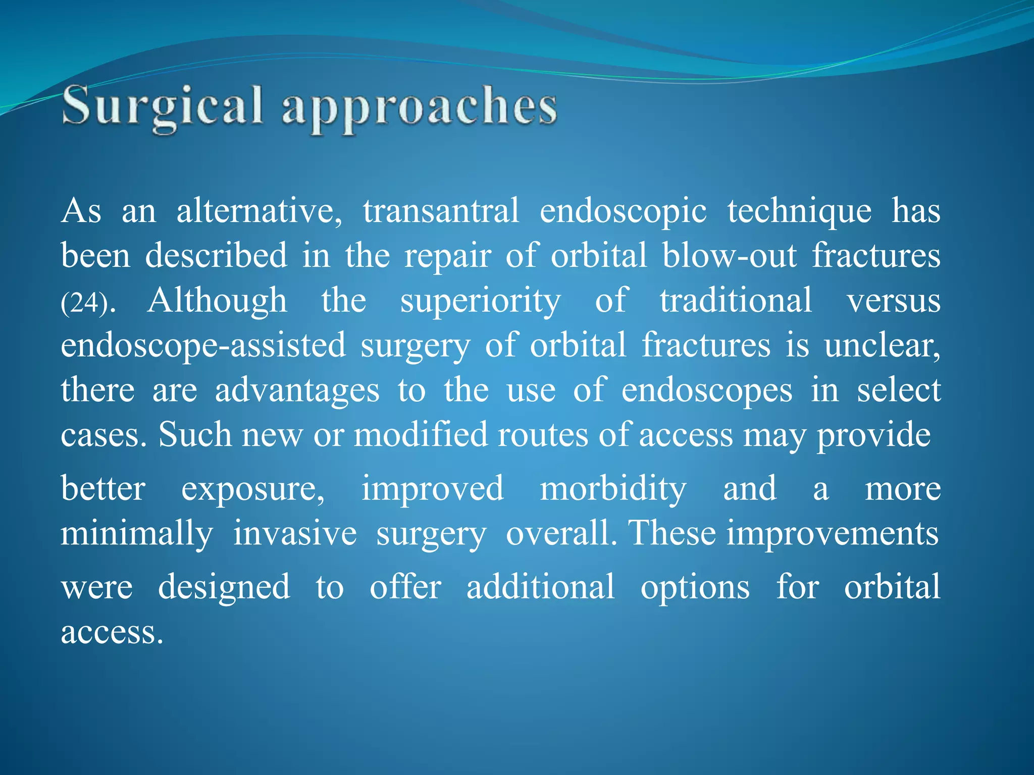 Orbital floor blow out fractures | PPTX