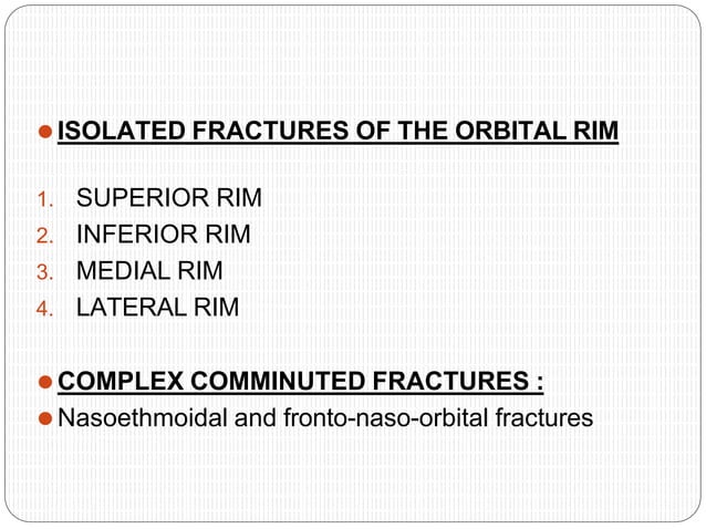 Orbital Fractures | PPTX