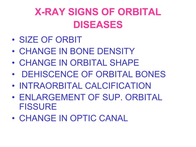 Orbital imaging (X-RAY,CT SCAN,AND MRI) | PPT | Eye and Vision ...