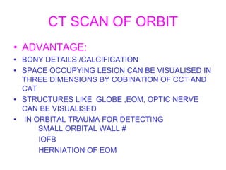 Orbital imaging (X-RAY,CT SCAN,AND MRI) | PPT