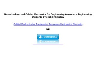 E-BOOK_PAPERBACK LIBRARY Orbital Mechanics for Engineering Aerospace ...