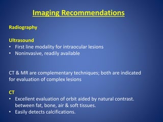 Orbit imaging anatomy | PPTX