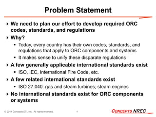 ORC Heat-to-Power Systems: Thoughts on Codes, Standards and Regulations ...