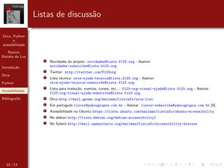 Orca, Python e Acessibilidade | PPT
