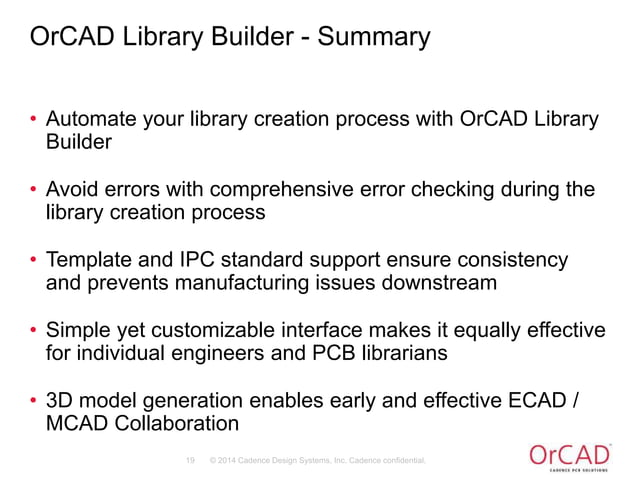 OrCAD Library Builder Overview Presentation | PPTX
