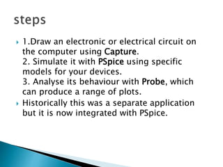 Orcad pspice intro and basics | PPTX