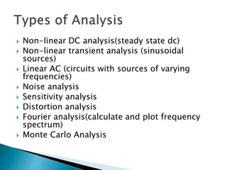 Orcad pspice intro and basics | PPTX