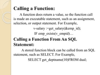 Orcal FUNCTIONS | PPTX