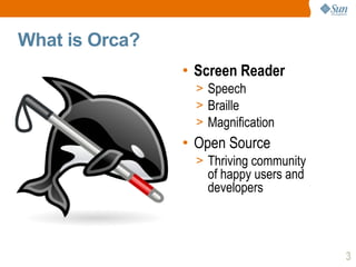 Orca screen reading and magnification for gnome | ODP