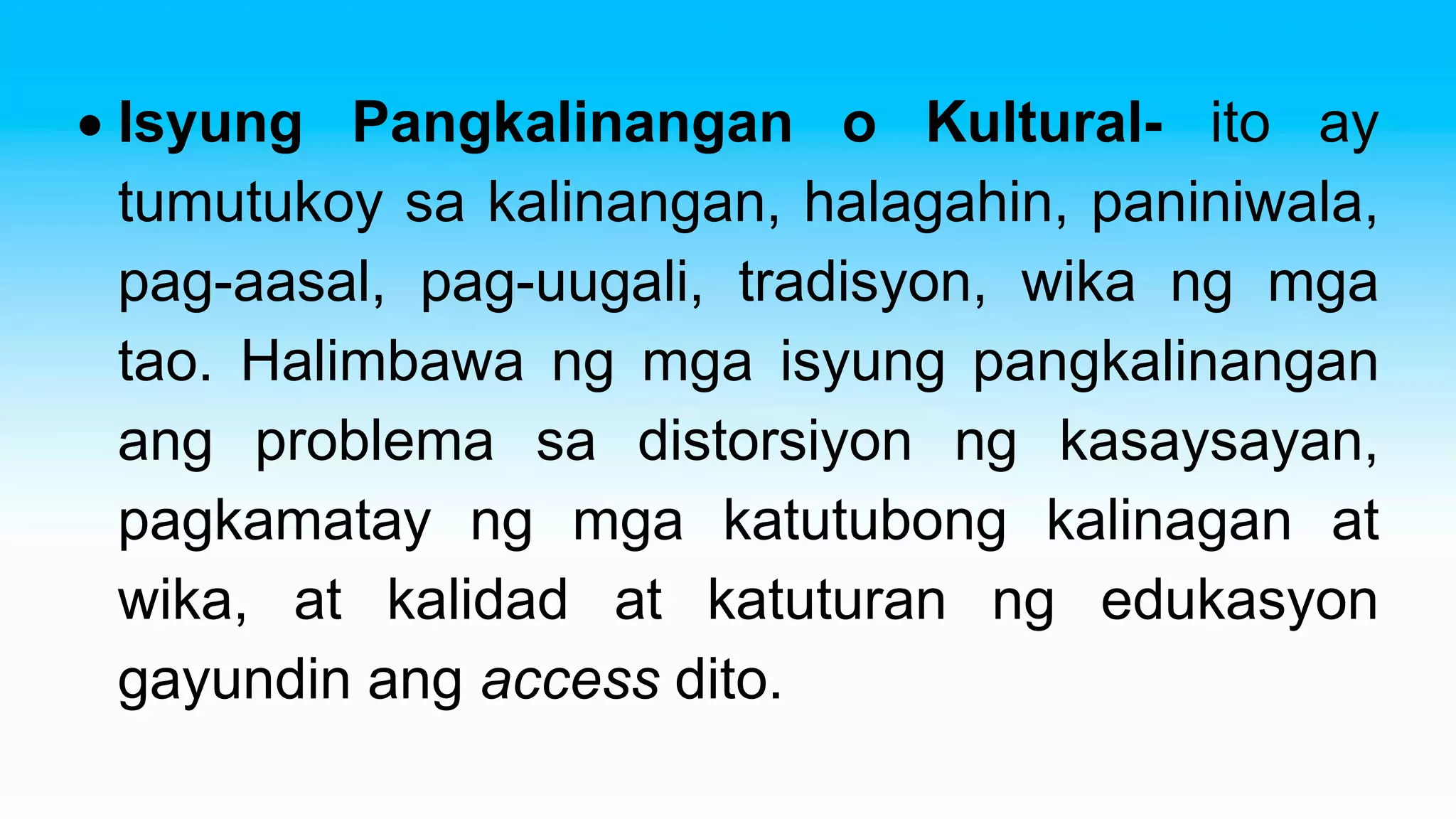 kontemporaryong isyu | PPTX