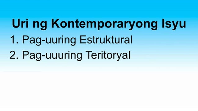 kontemporaryong isyu | PPTX