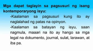 kontemporaryong isyu | PPTX