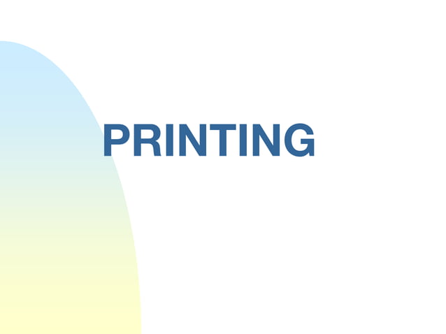 printing | PPT