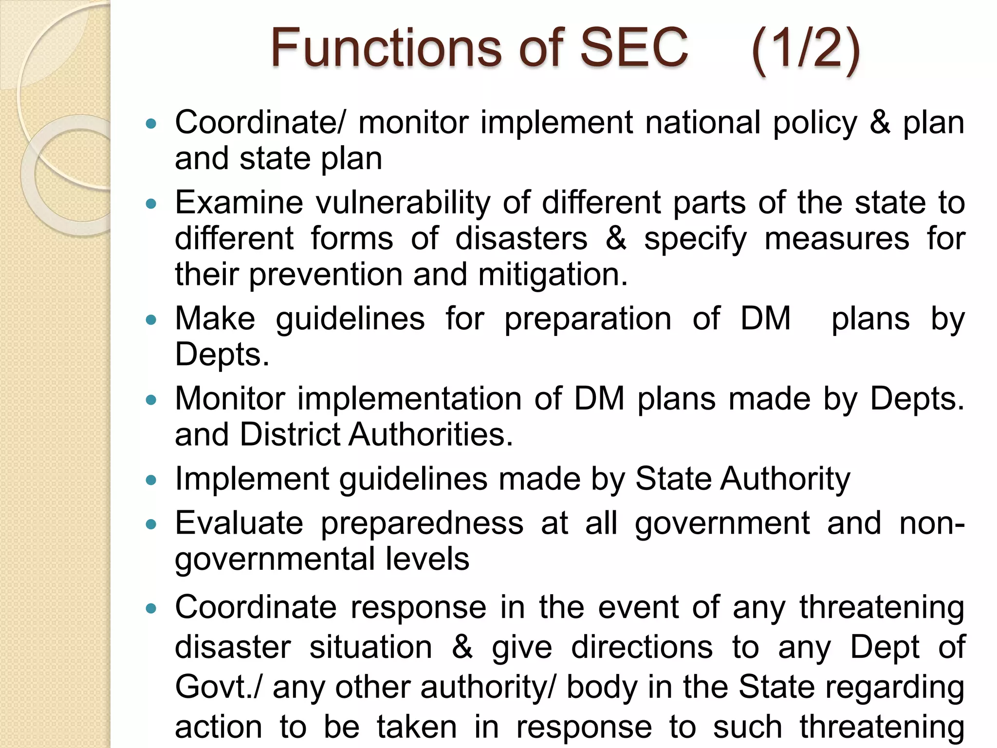 ORC, DM act and DM mechanism in Odisha | PPTX
