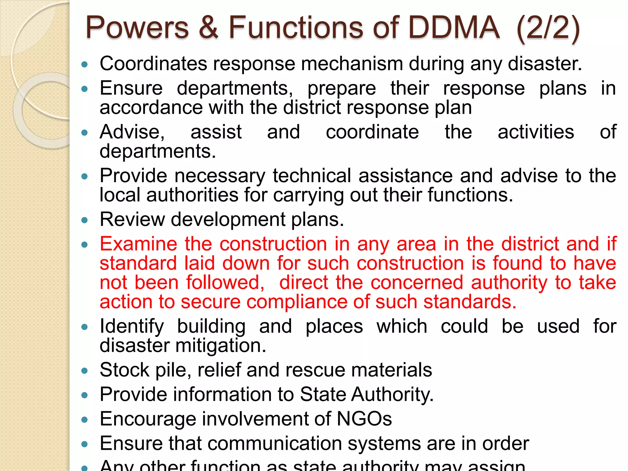 ORC, DM act and DM mechanism in Odisha | PPTX