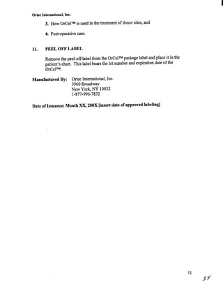 Orcel instructions for use | PDF