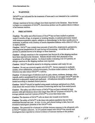 Orcel instructions for use | PDF