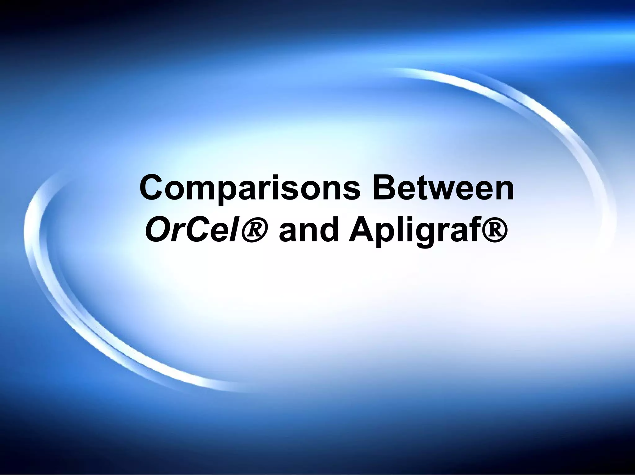 Orcel vs apligraf v4 | PPT
