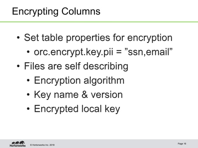 ORC Column Encryption | PPTX