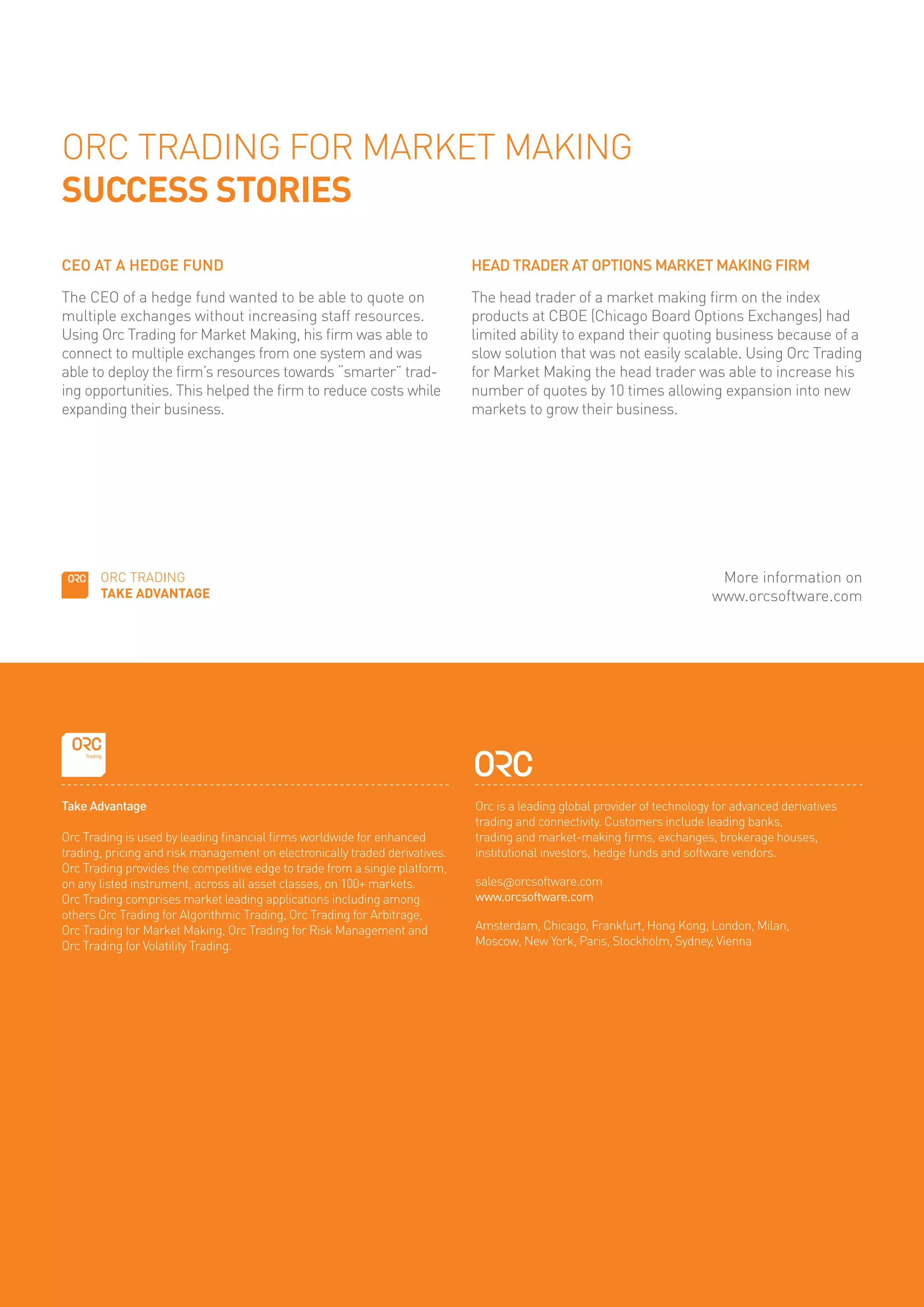 Orc For Market Making | PDF