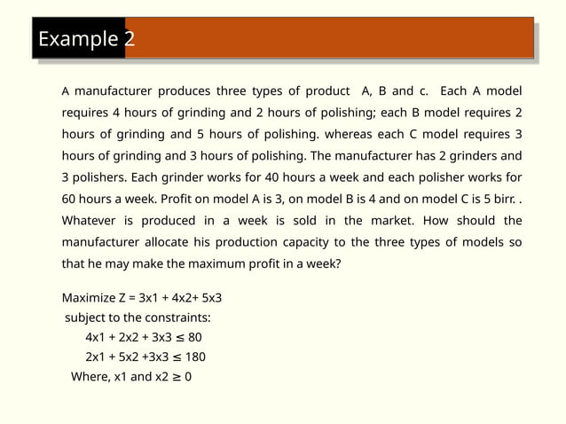 Operation research chapter two linear programming | PPTX