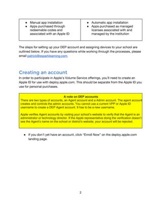 Orchard dep self enrollment guide | PDF