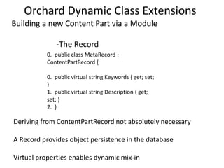 Orchard Dynamic Class Extensions | PPT