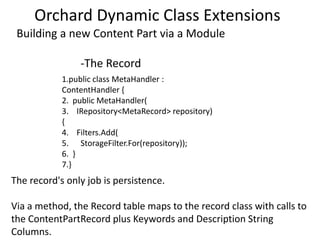Orchard Dynamic Class Extensions | PPT