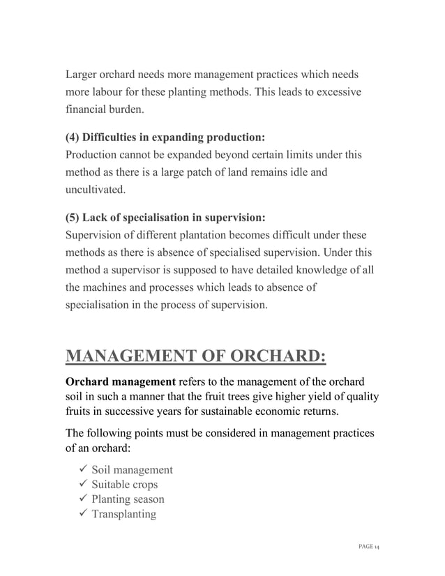 ORCHARD MANAGMENT | PDF | Agriculture | Industries