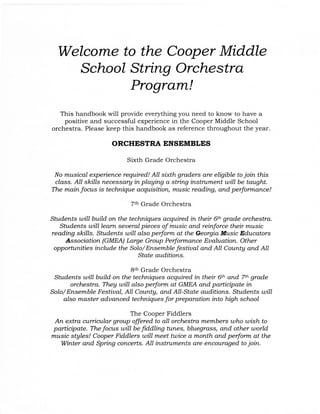 Orchestra handbook | PDF