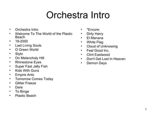 Orchestra intro | PPT