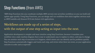 Orchestrating complex workflows with aws step functions | PPT