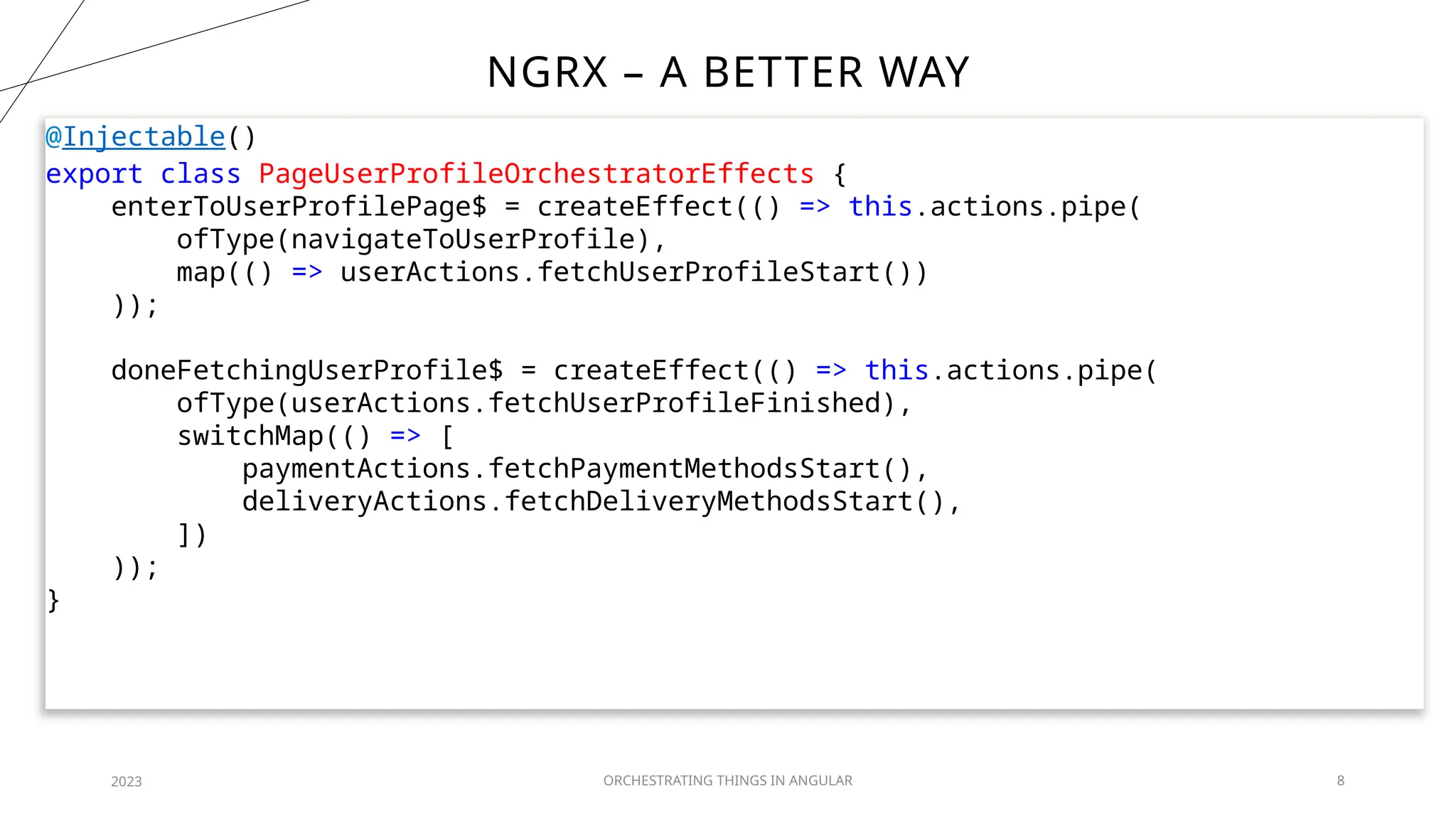 Orchestrating things in Angular application | PPTX