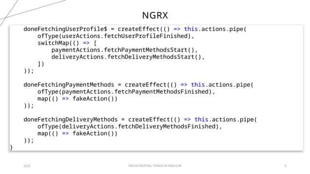 Orchestrating things in Angular application | PPTX